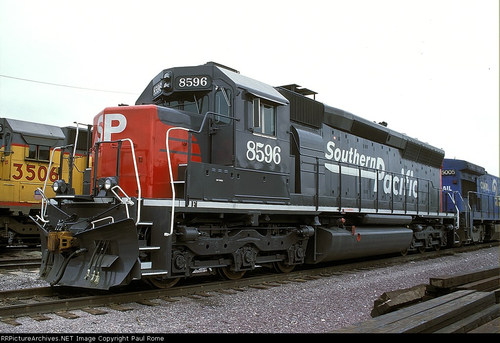 SP 8596, EMD SD45, NEW MK SD40M-2 rebuild, at the C&NW Proviso Yard,